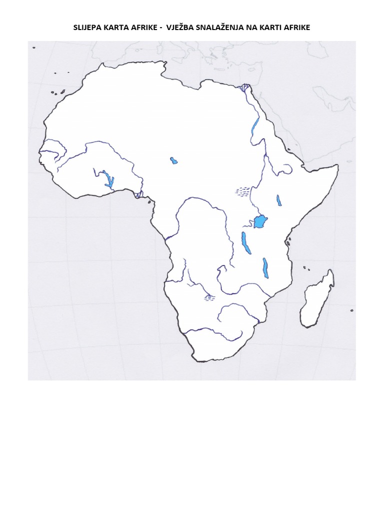SLIJEPA KARTA AFRIKE Vjezba Zadaci | PDF