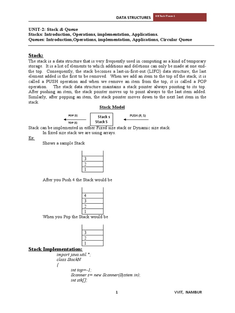Data Structures Unit 2 Pdf Queue Abstract Data Type Computer Programming