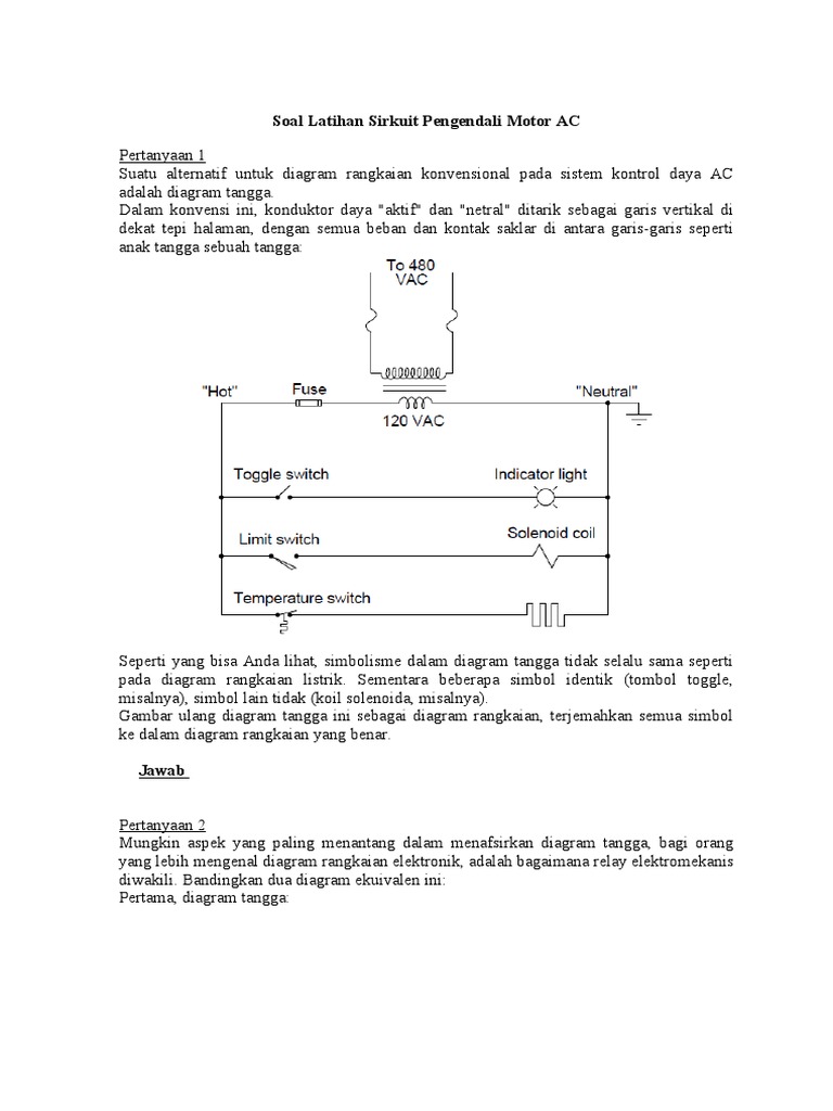 Soal Latihan Sirkuit Pengendali Motor AC (Hilmi) | PDF