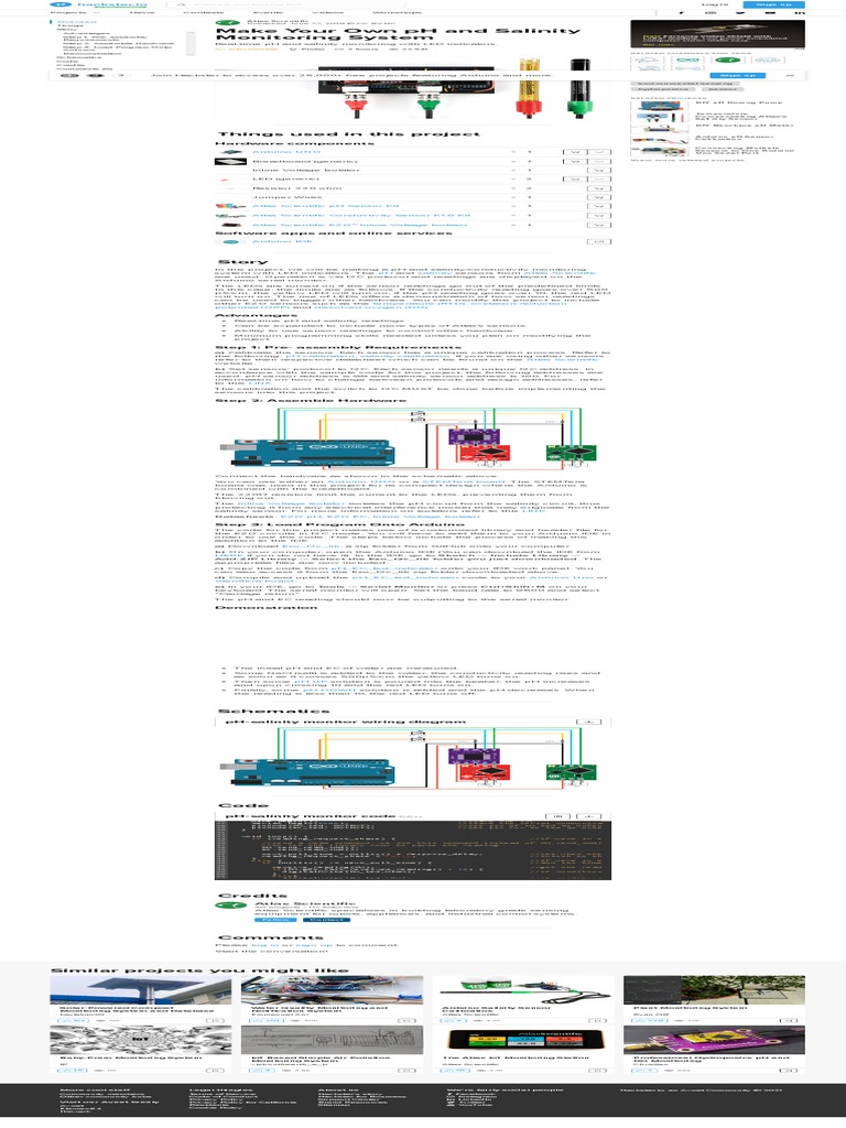 Make Your Own PH and Salinity Monitoring System - Hackster - Io | PDF ...