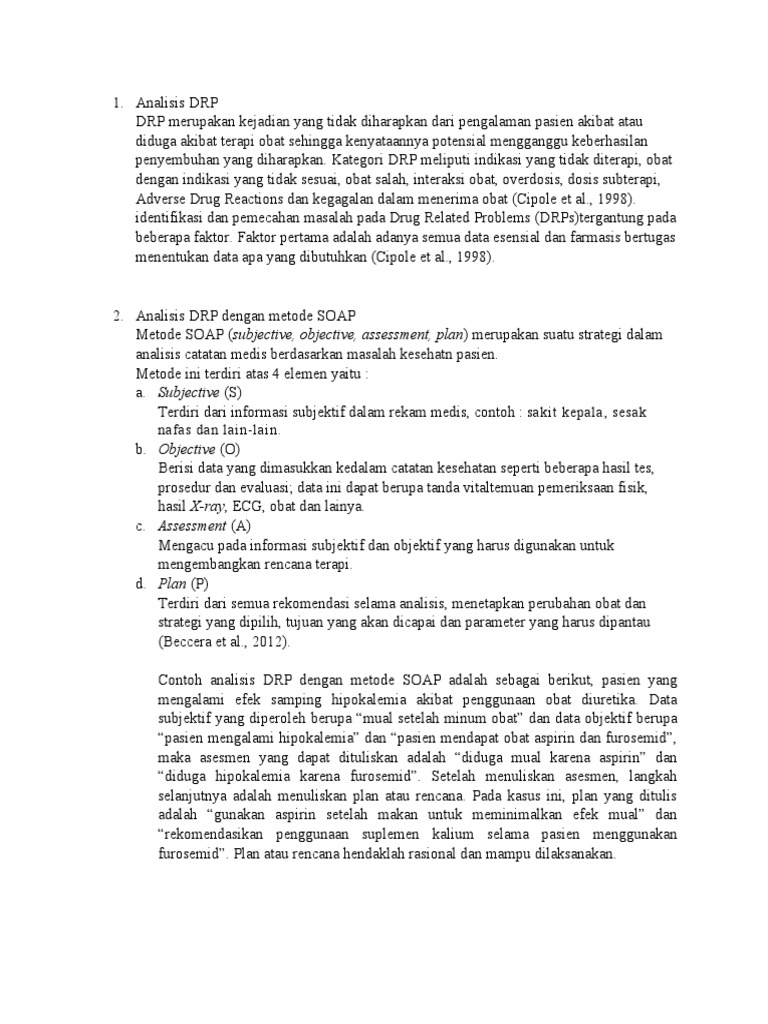 Analisis DRP | PDF | Kesehatan Holistik | Sains & Matematika
