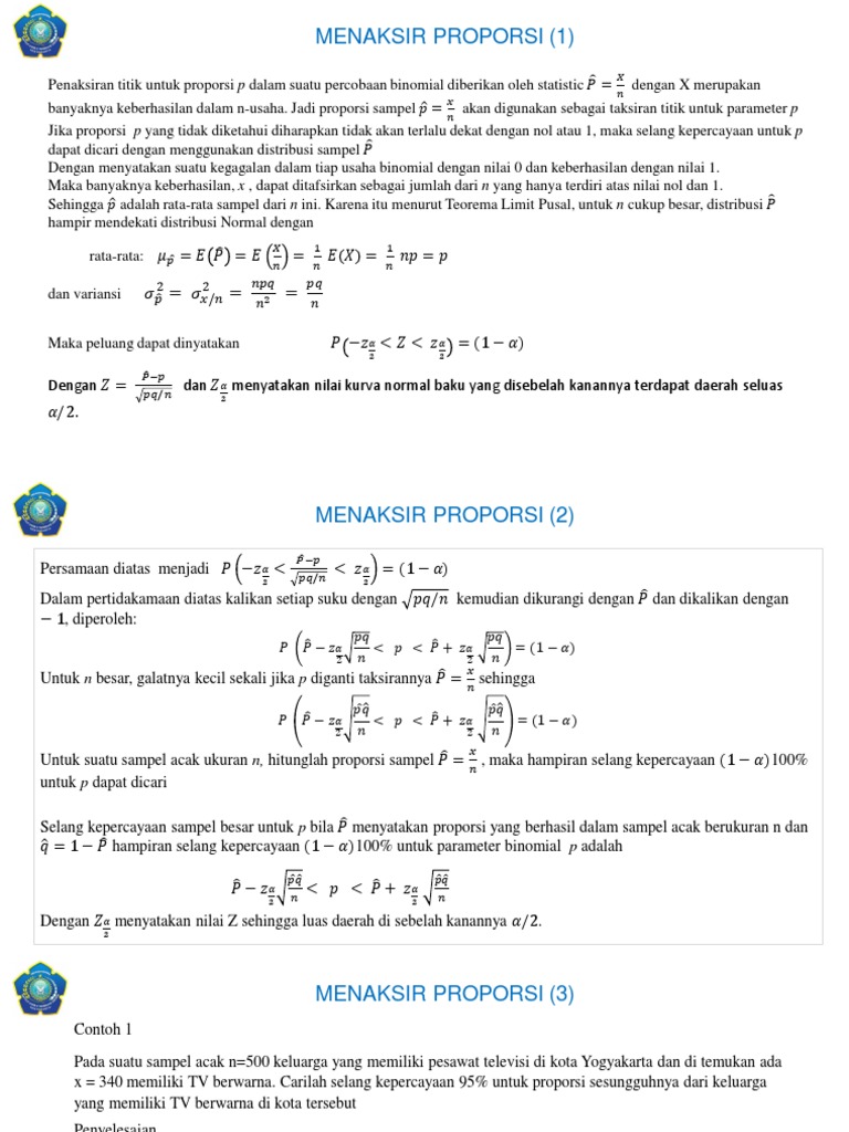 Menaksir Proporsi | PDF