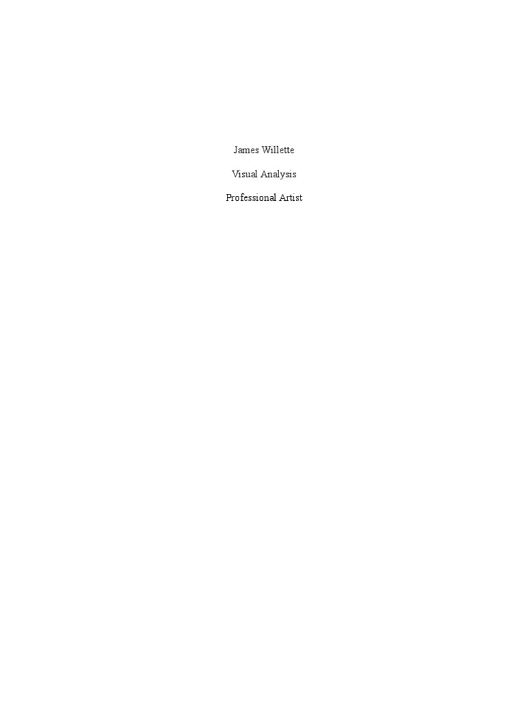 James Willette Visual Analysis Professional Artist | PDF | Composition ...
