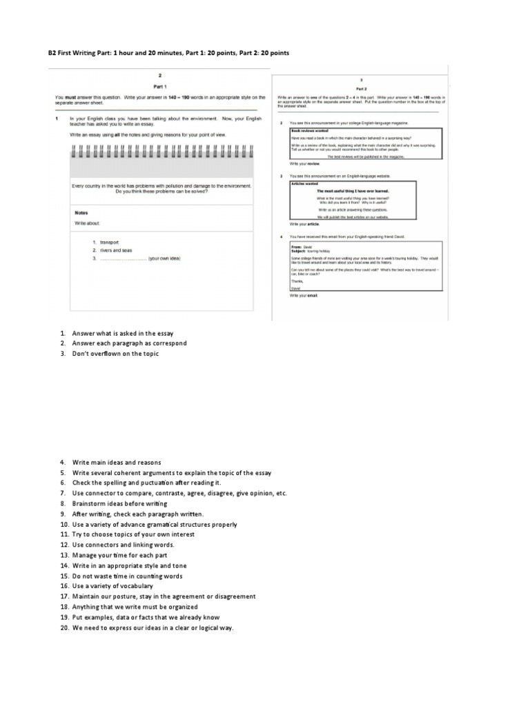 B2 First Writing | PDF