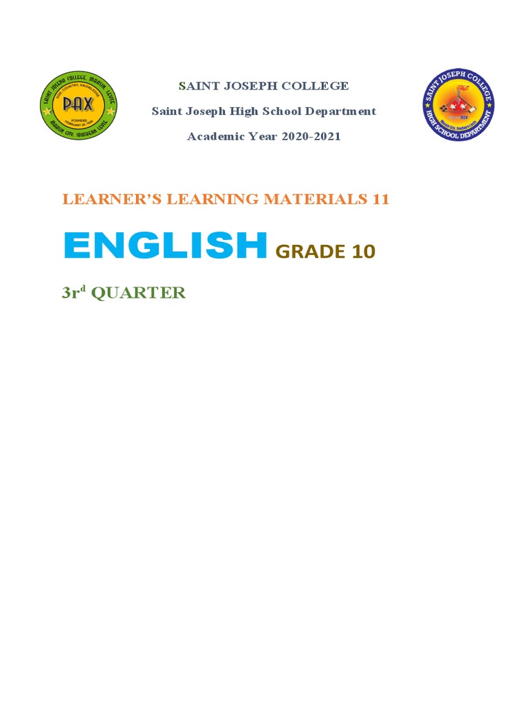 English 10 Module 11 LLM | PDF