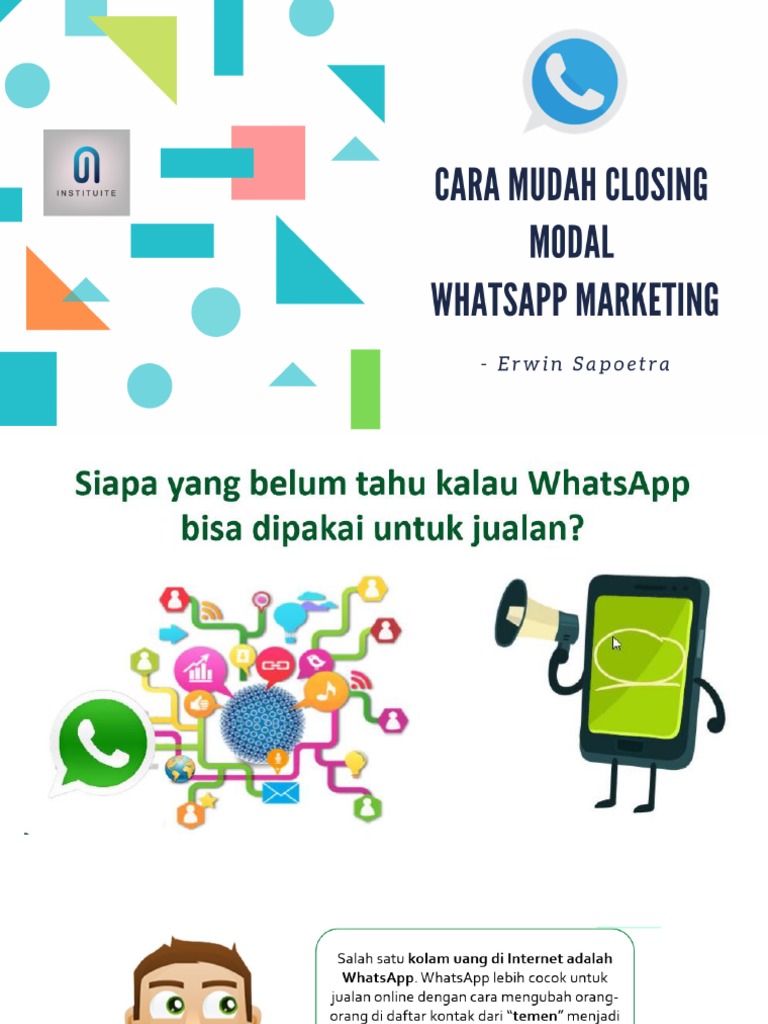 Cara Mudah Closing Modal Whatsapp Marketing | PDF