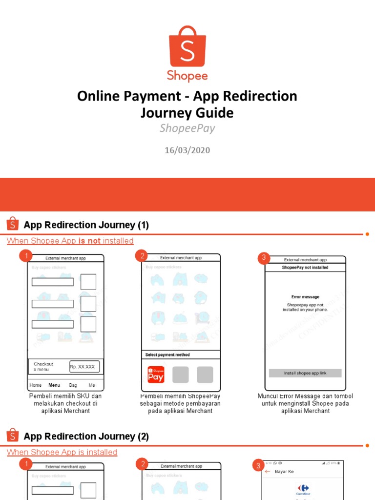 Online Payment - App Redirection Journey Guide | PDF