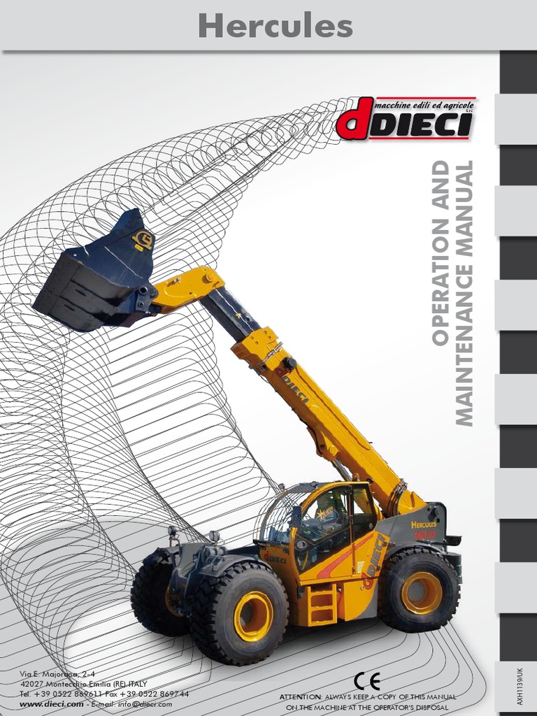 Dieci Hercules Telehandler Manual | PDF | Switch | Vehicle Technology