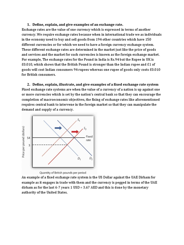 Exchange Rates Worksheet | PDF | Exchange Rate | Devaluation