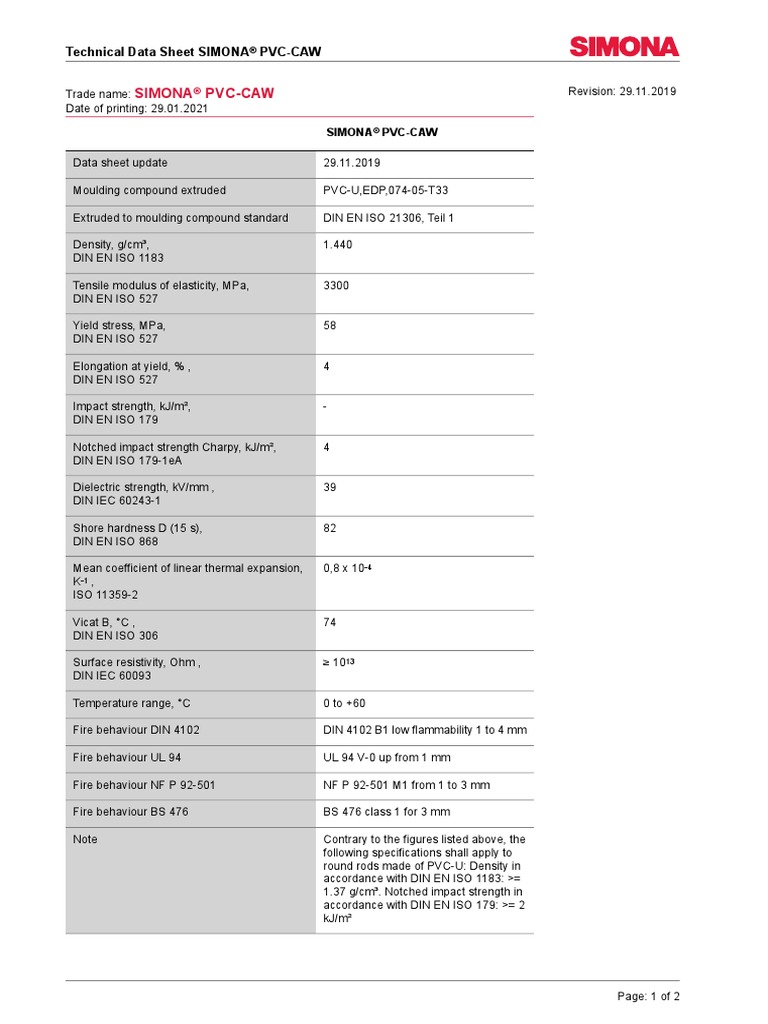 Simona® Pvc-Caw | PDF | Specification (Technical Standard) | Building ...