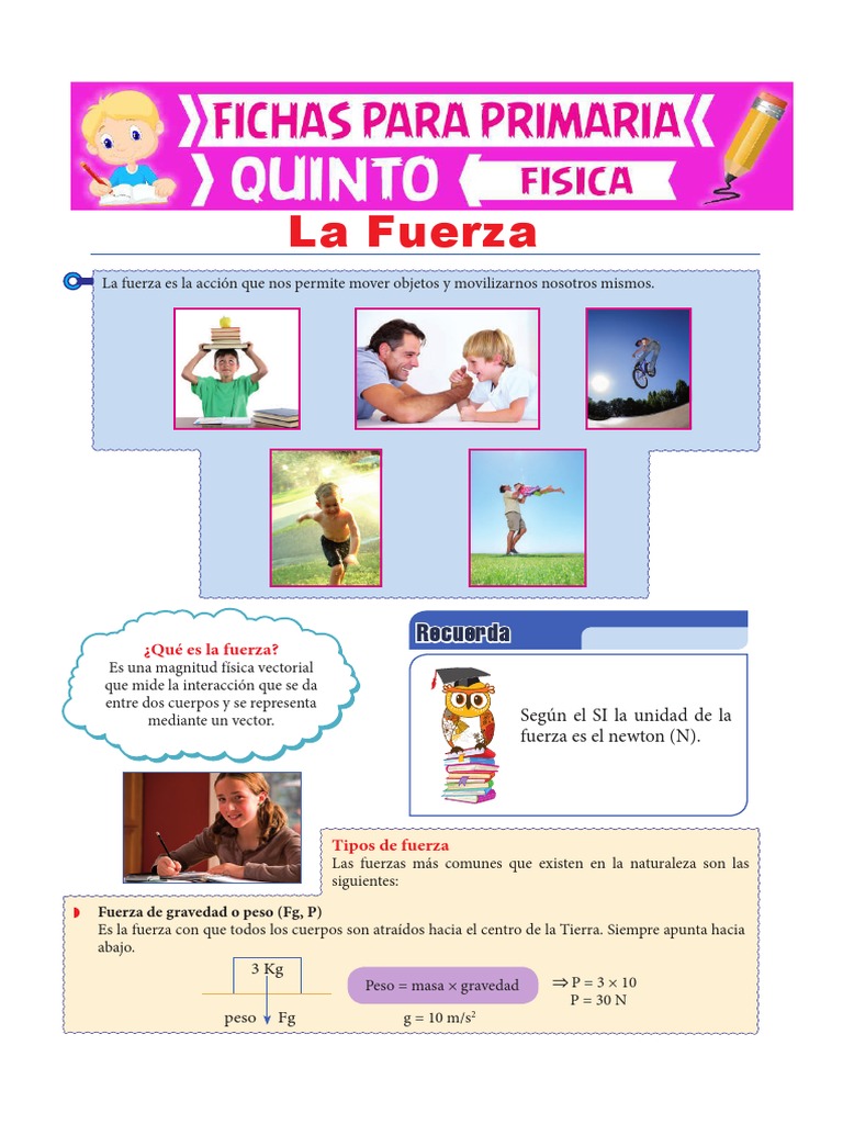 La Fuerza para Quinto de Primaria | PDF