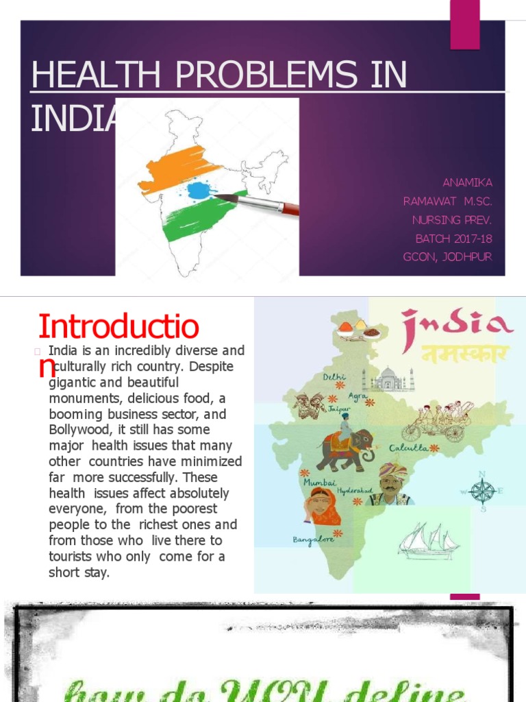 Health Problems in India: Anamika Ramawat M.Sc. Nursing Prev. BATCH ...