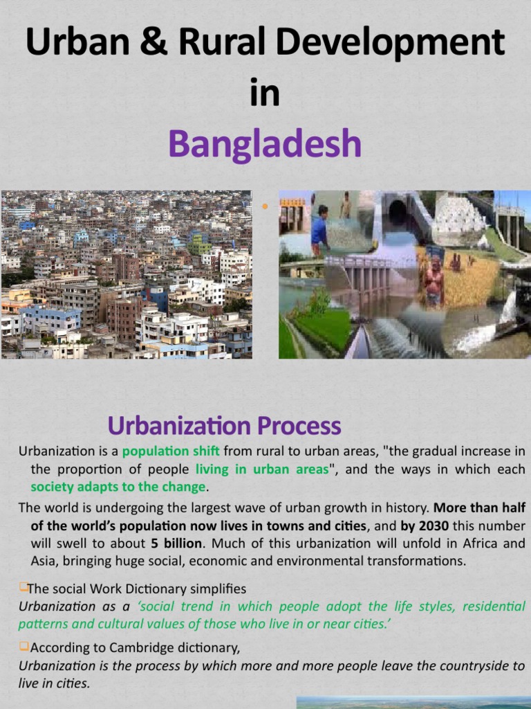 9 - Urban & Rural Development in Bangladesh | PDF | Rural Development ...