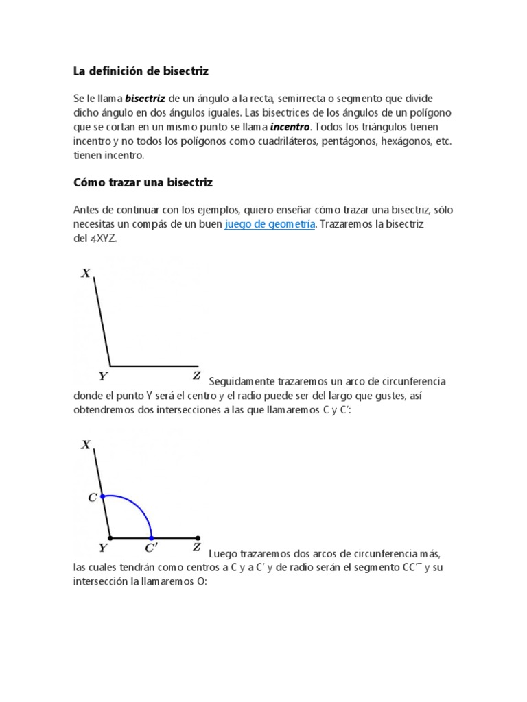 La Definición de Bisectriz | PDF