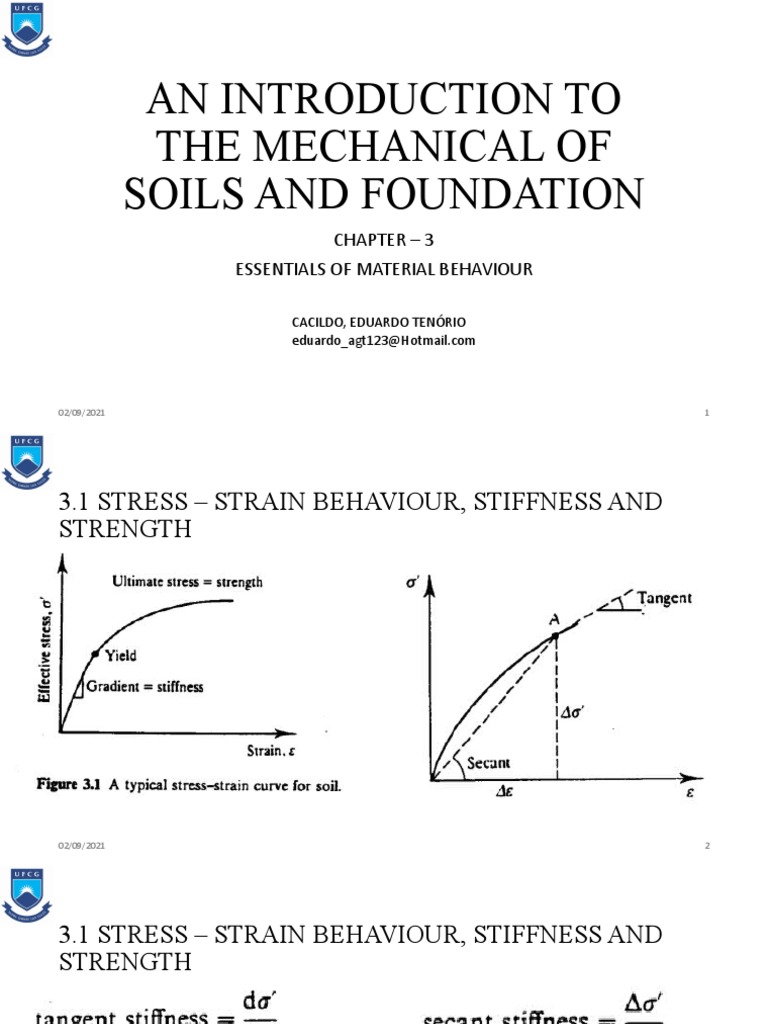 An Introduction To The Mechanical of Soils and Foundation: Chapter - 3 ...