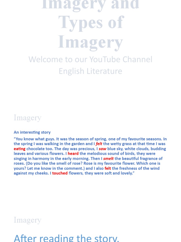 Imagery and Types of Imagery | PDF