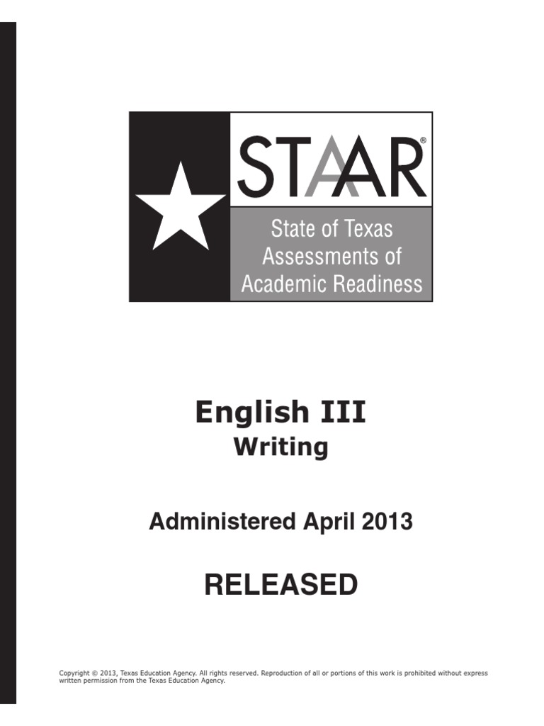 STAAR EOC TestEngIII Writing | PDF | Nature