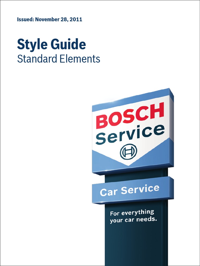 Bosch Car Service Brand Style Guide | PDF | Brand | Communication