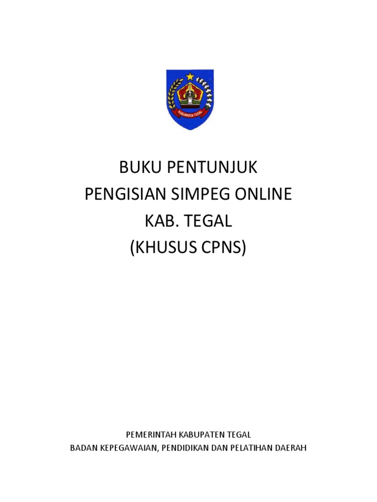 Buku Petunjuk Pengisian Data Simpeg Online | PDF