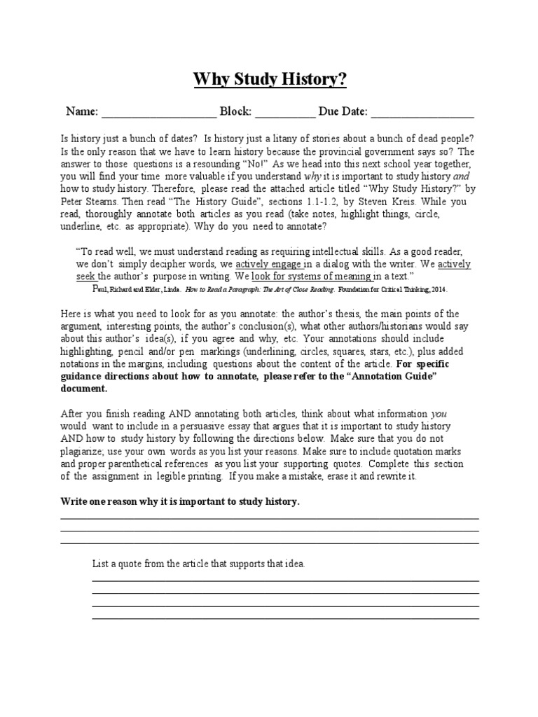 Importance and Methods of Studying History | PDF | Essays | Writing