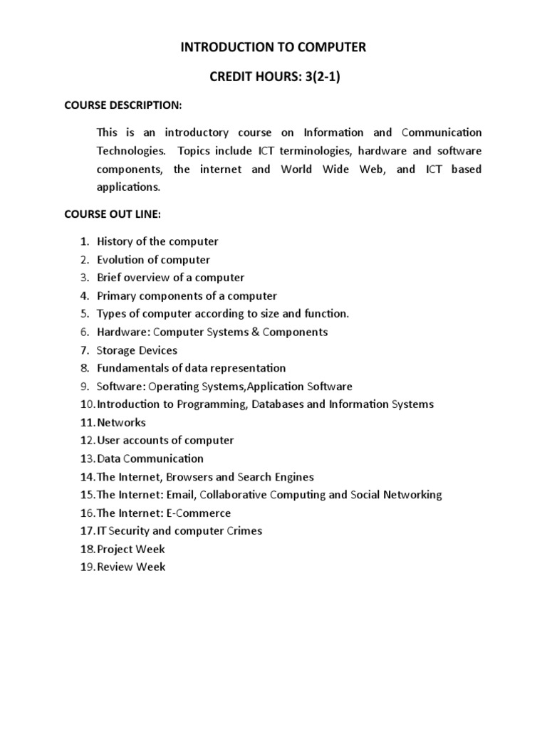 Introduction to Computer Science Fundamentals | PDF | Network Topology ...