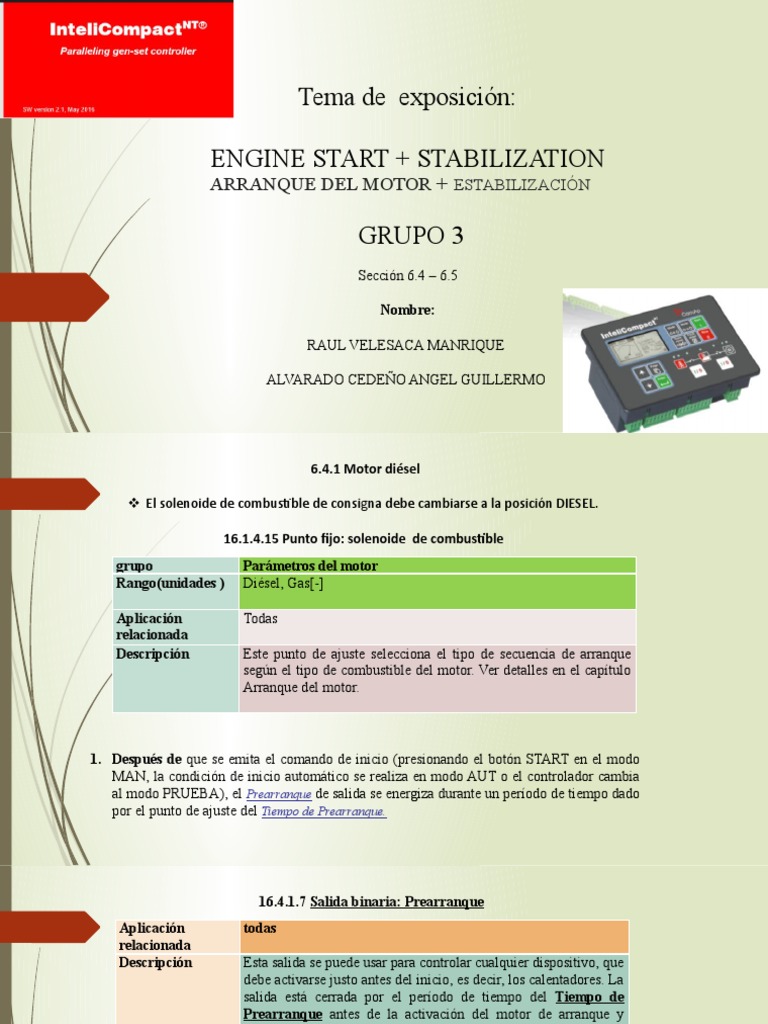 03 Engine Starts and Stabilization | PDF | Generador eléctrico | voltaje