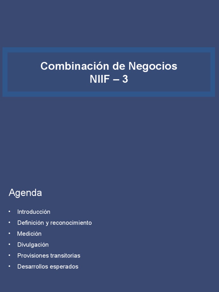 Presentacion Niif - 3 | PDF | normas internacionales de INFORMACION ...