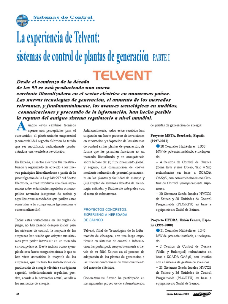 Telvent | Descargar gratis PDF | Scada | Poder (Física)