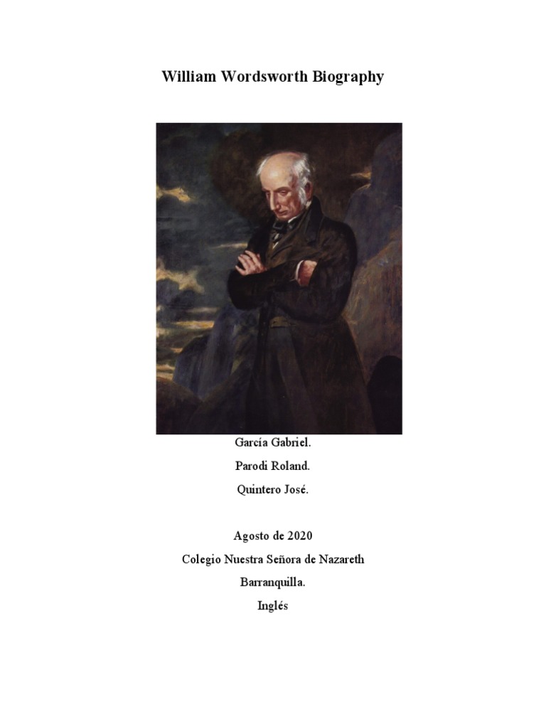 William Wordsworth Biography: García Gabriel. Parodi Roland. Quintero ...