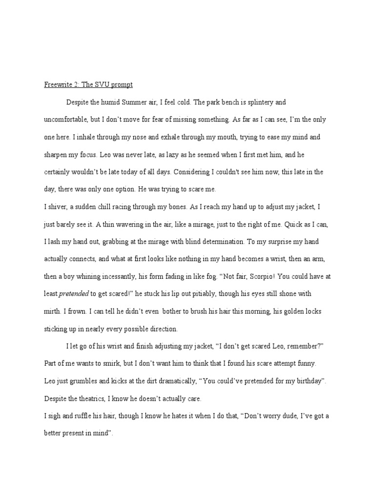 Freewrite 02 | PDF | Mystery, Thriller & Crime Fiction