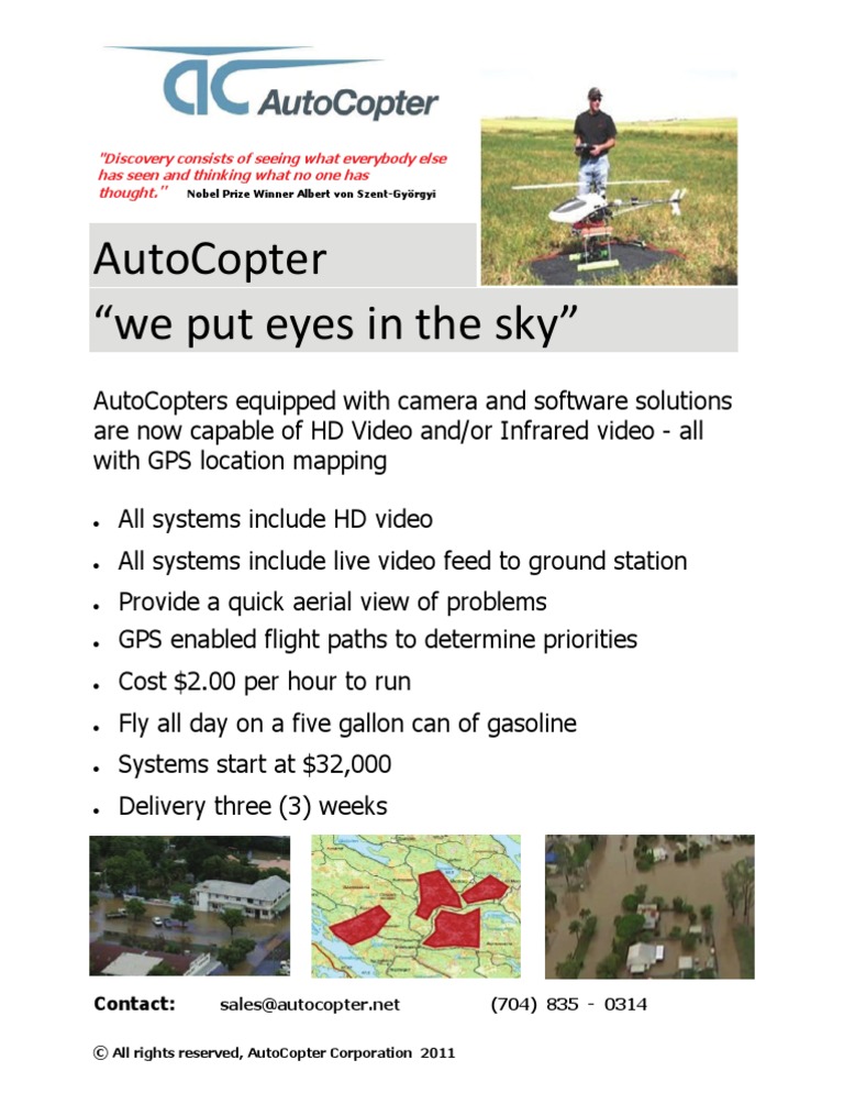 AutoCopter Disater Solution | PDF