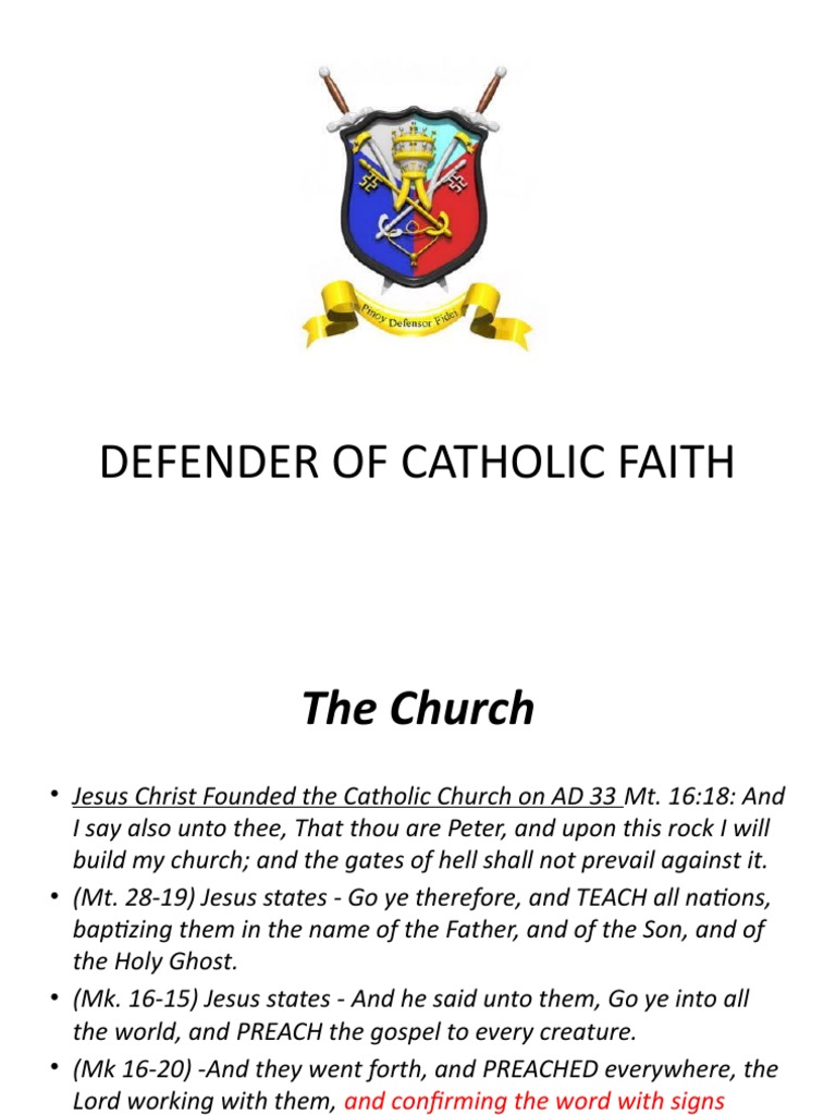 Catholic Faith Defender Logo Catholic Pendant, Archangel Saint Michael