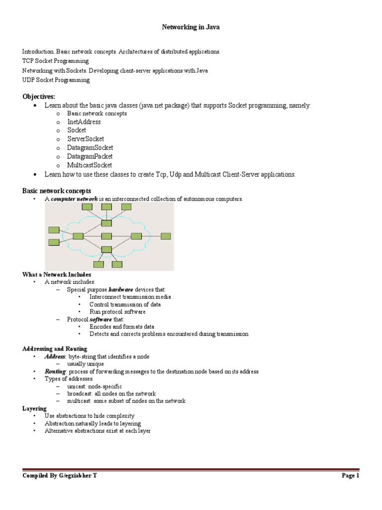 Networking in Java | PDF | Port (Computer Networking) | Internet ...