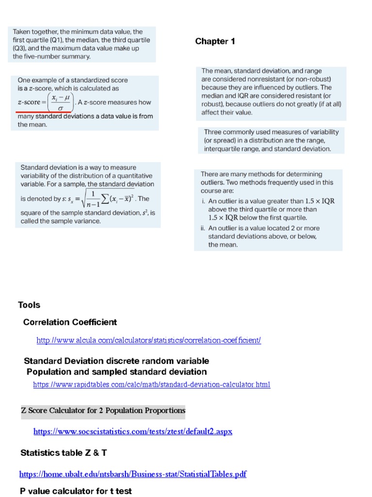 Ap Stat Summary Part1 | PDF | Business