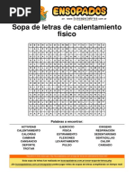 Sopa de Letras de Vida Saludable | PDF