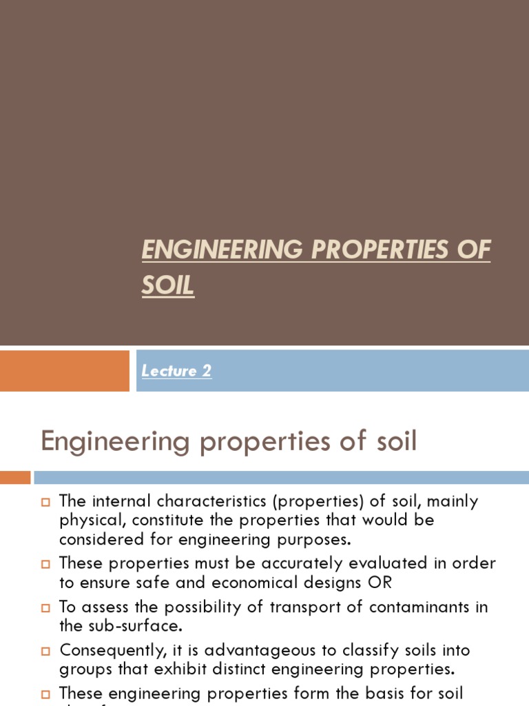 Engineering Properties of Soil | Download Free PDF | Plasticity ...