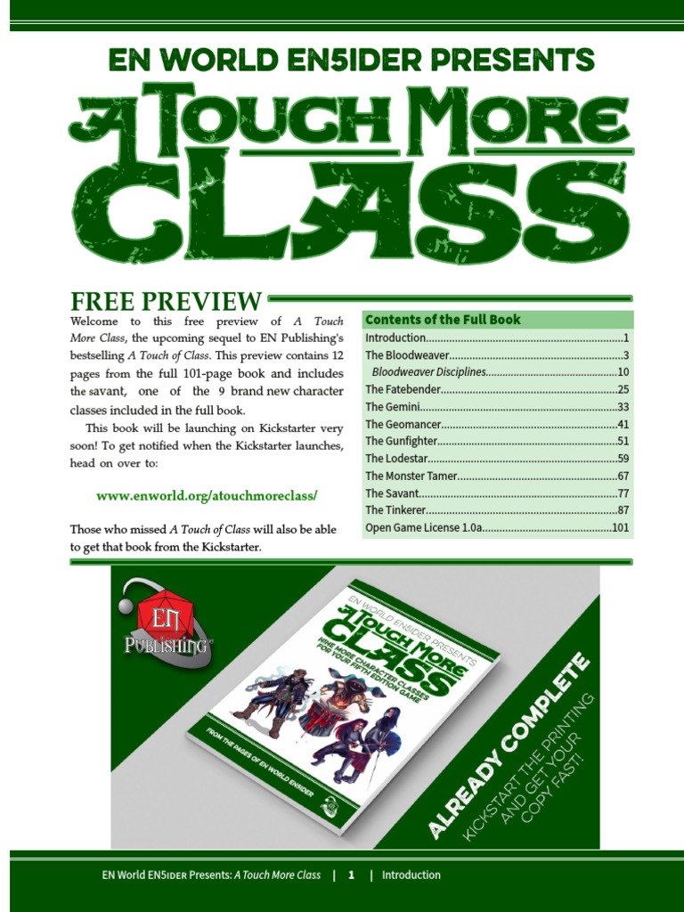 (5E) A Touch More Class | PDF | Weaponry