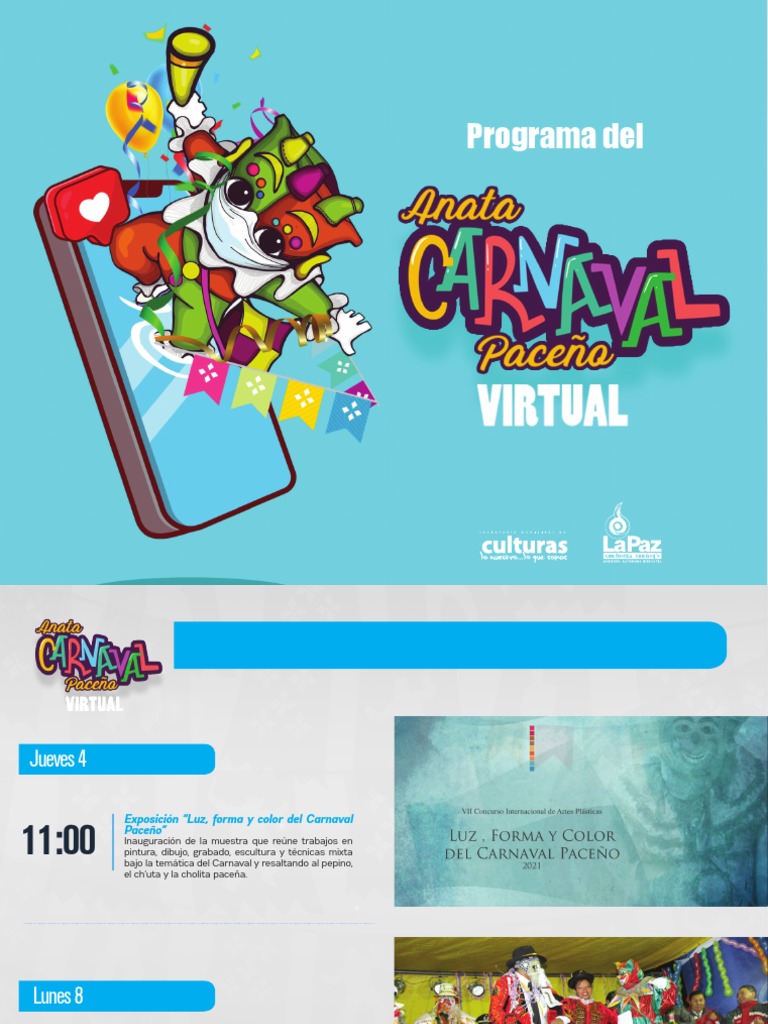Programa Carnaval Virtual | PDF | Carnaval | Eventos de entretenimiento