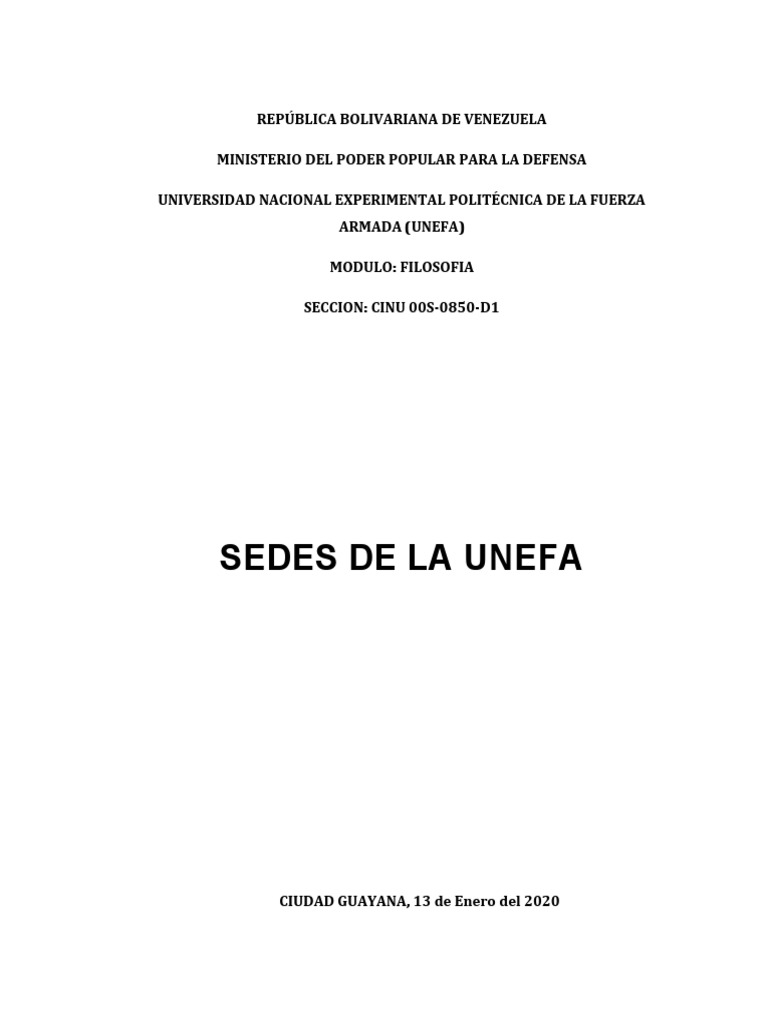 Sedes de La Unefa | PDF | Defensa | Gobierno