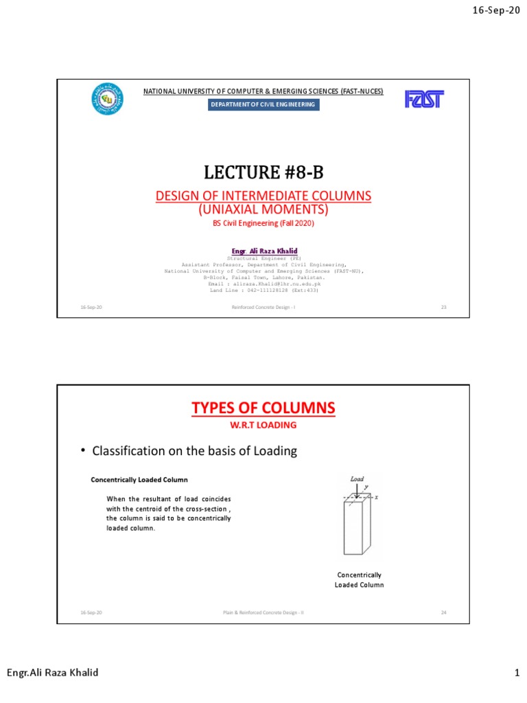 08 - Short Columns - 8B | PDF | Reinforced Concrete | Column