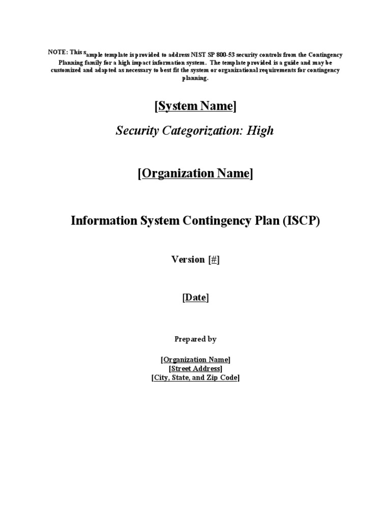 (System Name) : Security Categorization: High | PDF | Backup | Computer ...