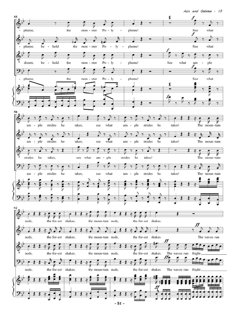 Acis and Galatea Sheet Music | PDF