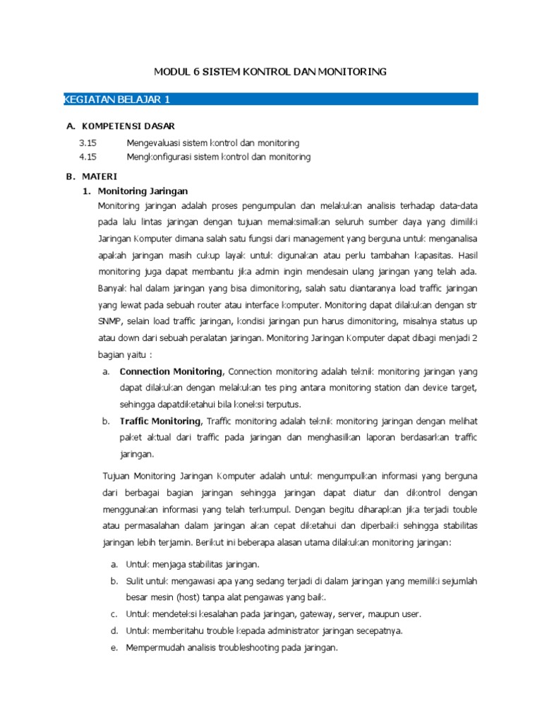 Sistem Kontrol Monitoring | PDF
