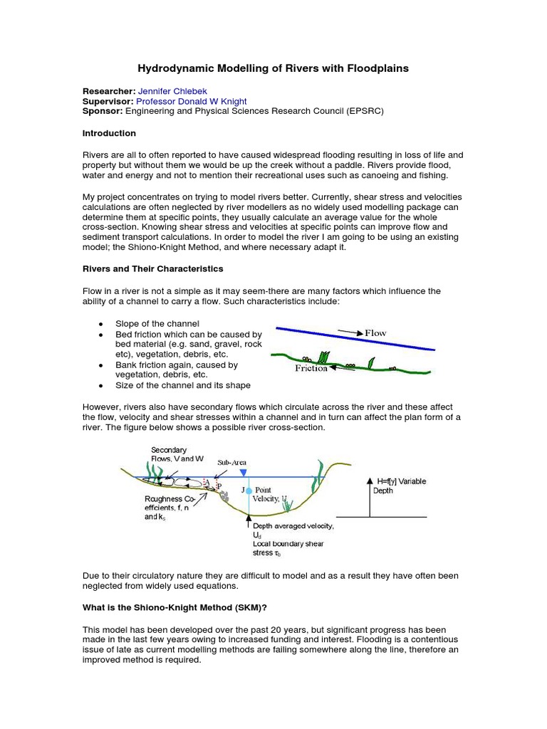 Hydrodynamic Modelling Rivers y Floodplains | PDF | River | Classical ...