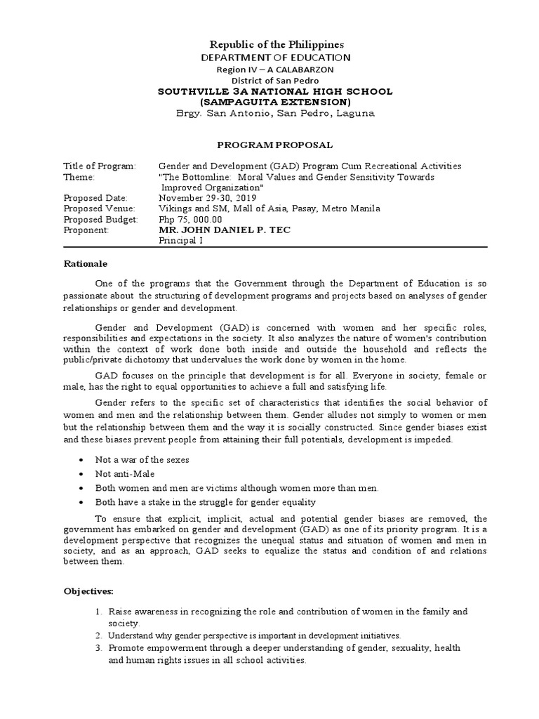 Republic of The Philippines Department of Education: Southville 3A ...