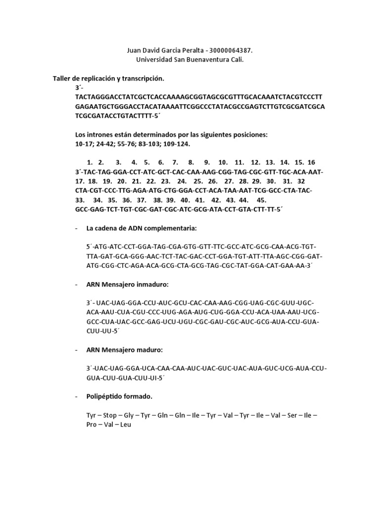 Adn y Arn | PDF | Rna | Productos naturales