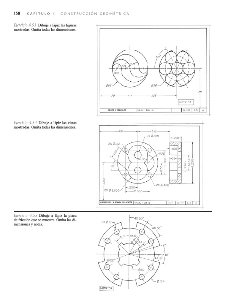 Ejercicios para Autocad | PDF