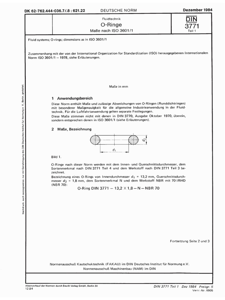 Din 3771-1 1984-12 | PDF