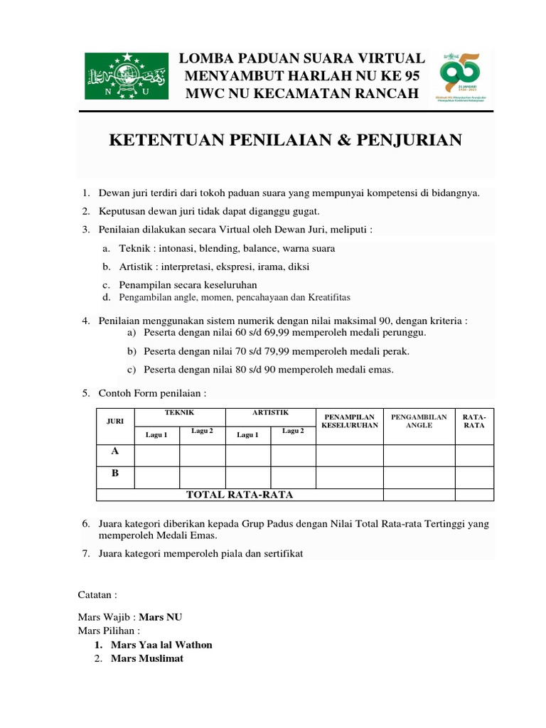 Form-dan-Ketentuan-Penilaian-Lomba-Paduan-Suara Harlah NU MWC NU Rancah ... Form-dan-Ketentuan-Penilaian-Lomba-Paduan-Suara Harlah NU MWC NU Rancah ...