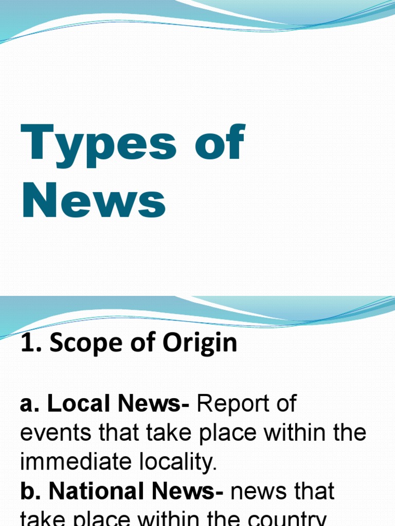 Types of News Stories Explained | PDF | Social Science